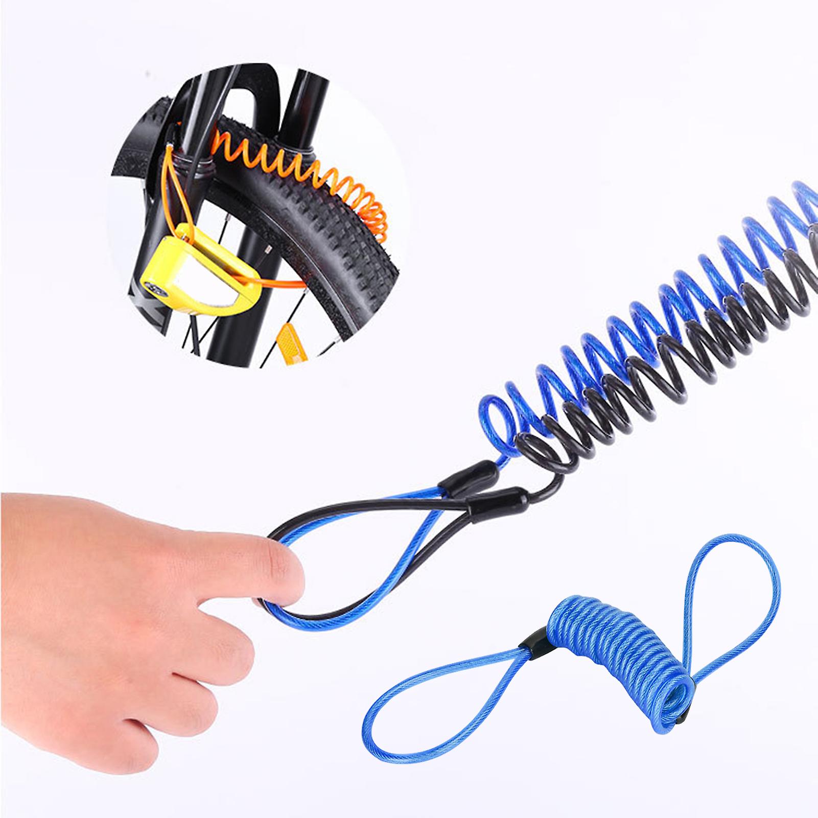 Disc Brake Lock Reminder Cable 120CM Retractable Steel Wire Bright ...