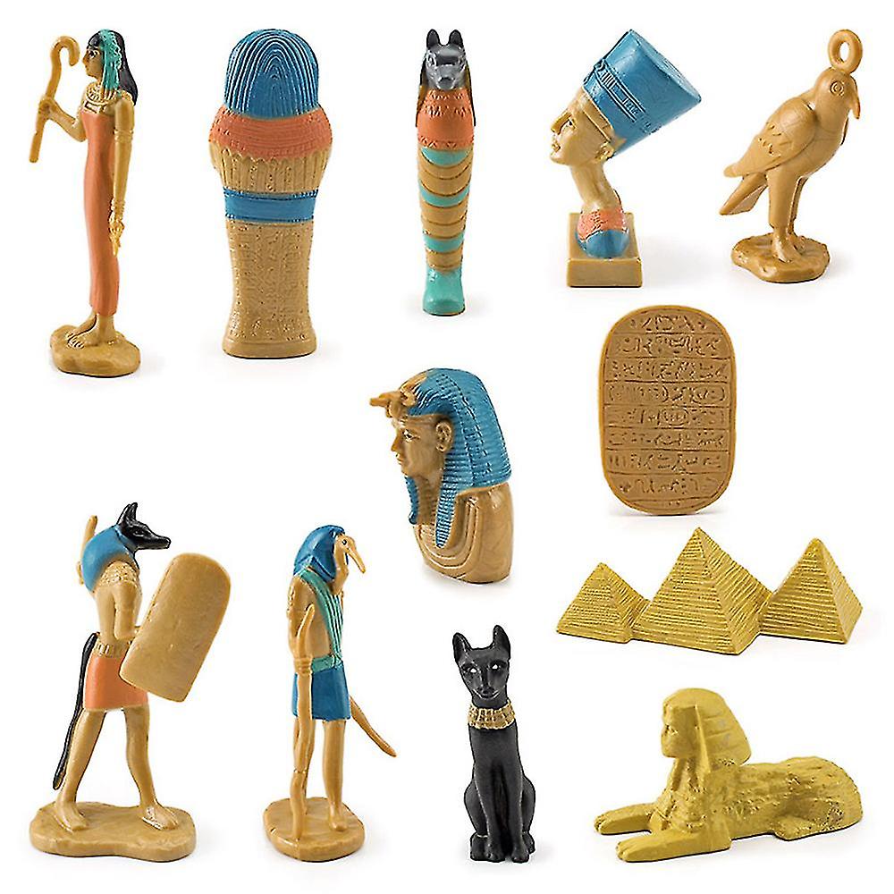 12pcs Ancient Egypt Model Toy Set Realistic Pyramid Sphinx Figurine Toy ...