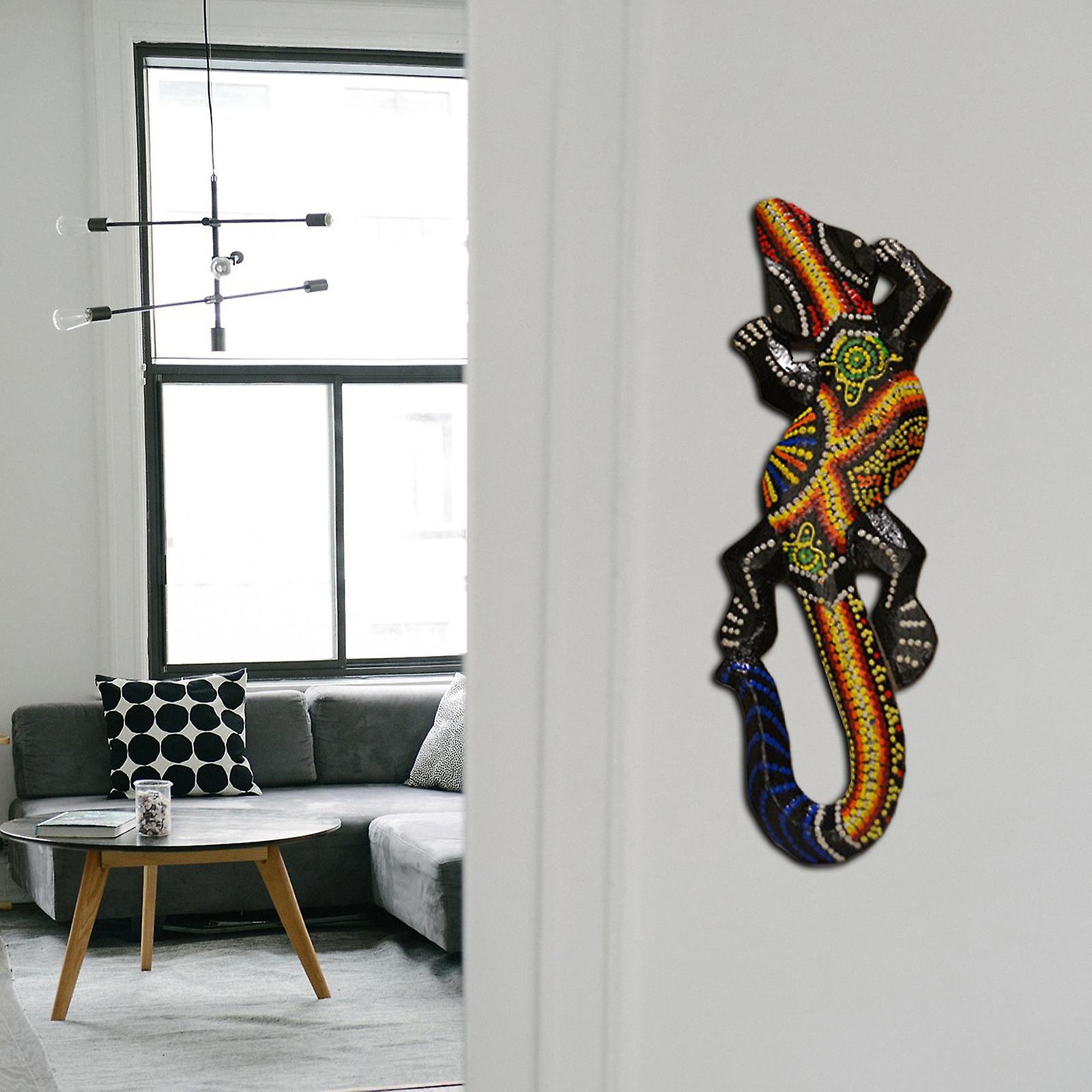 2xMulticolored Gecko Lizard Sculpture Creative Wall Decor Indoor ...