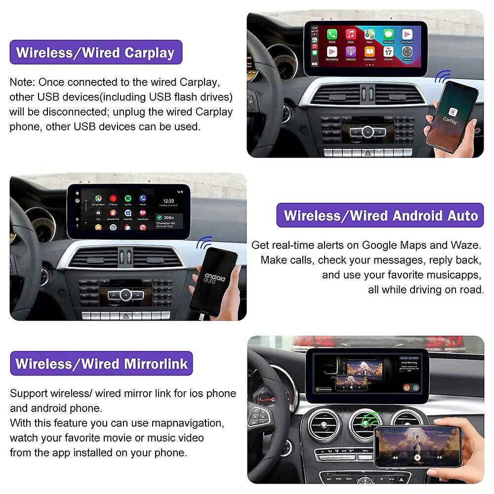Android 12 Touch Screen For Mercedes Benz W205 Glc C V Class 2008-2019 ...