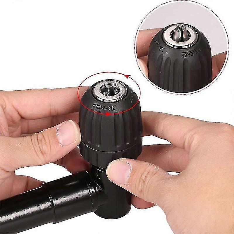 Self-adjusting 90 right angle drill chuck, quick release right angle ...