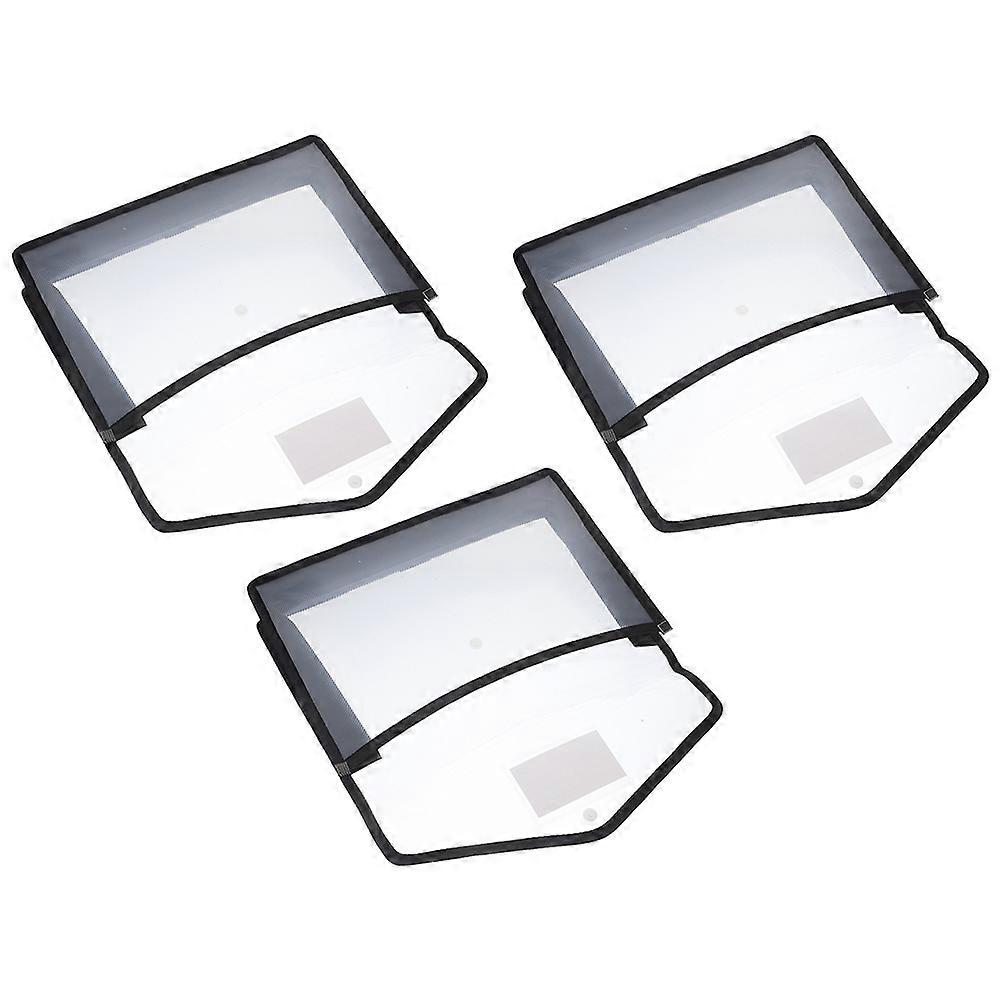 3Pcs File Storage Bags A4 File Pockets Document Wallets Practical File ...