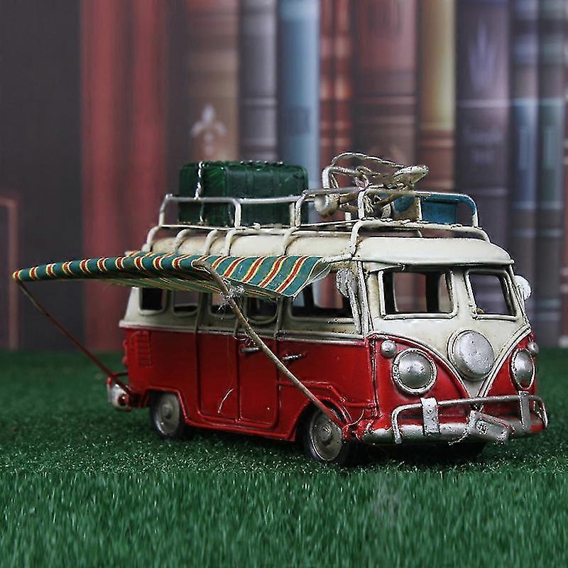 Creative Home Classic Metal Bus Model Gift Retro Iron Car Model A ...