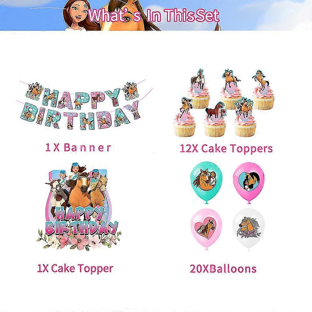 Spirit Birthday Party Decorations, Cartoon Spirit Riding Themed Party ...
