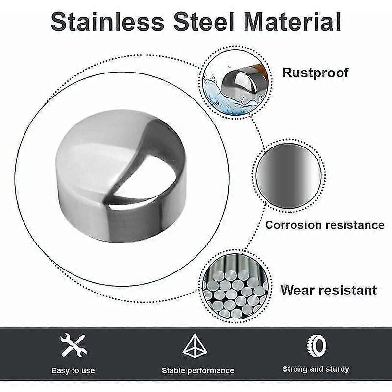 2 Pairs Stainless Steel Handrail End Caps for 45mm Railing | Fruugo UK