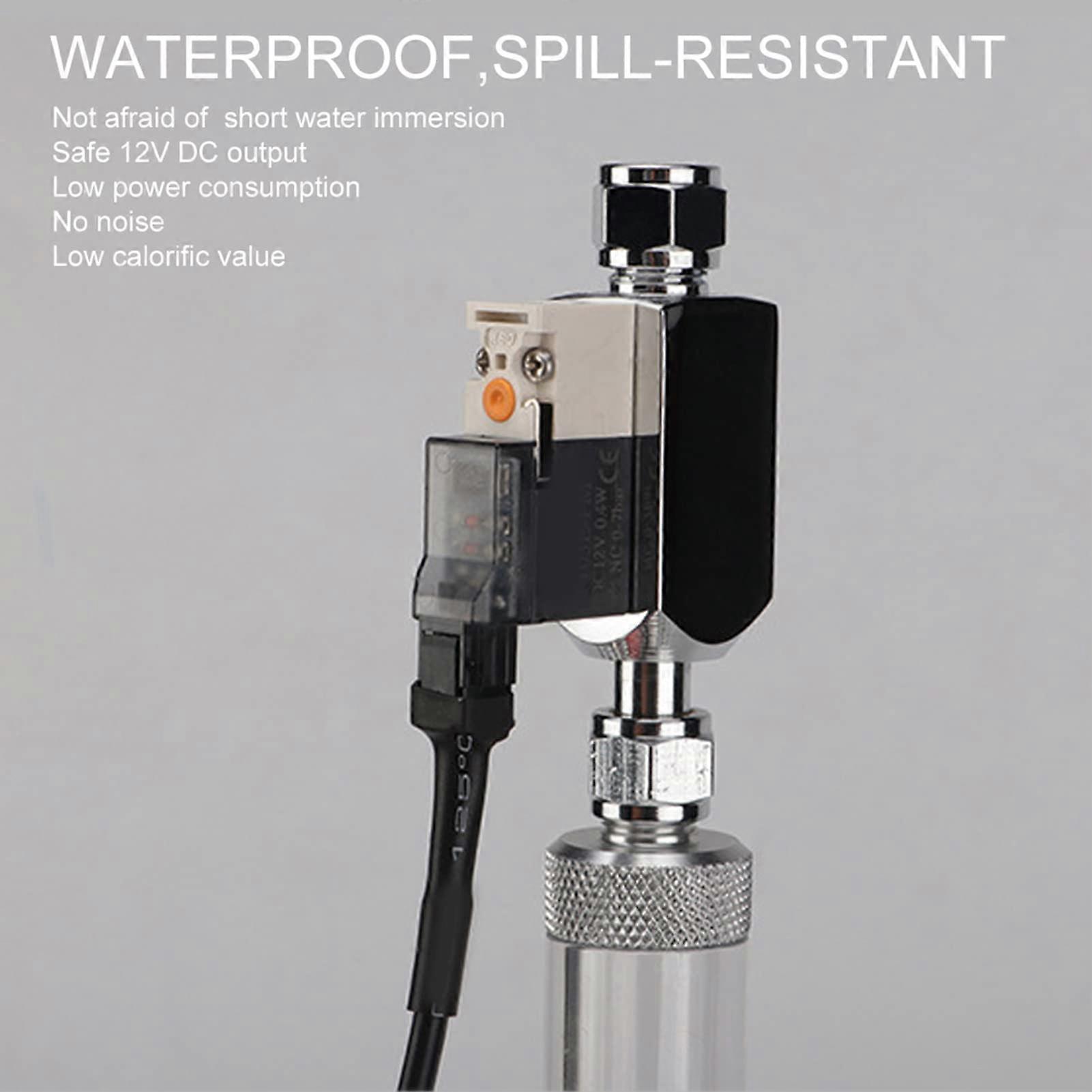 Aquarium CO2 Solenoid Valve, Mini External CO2 Solenoid Valve, CO2 System Regulator for Low ...