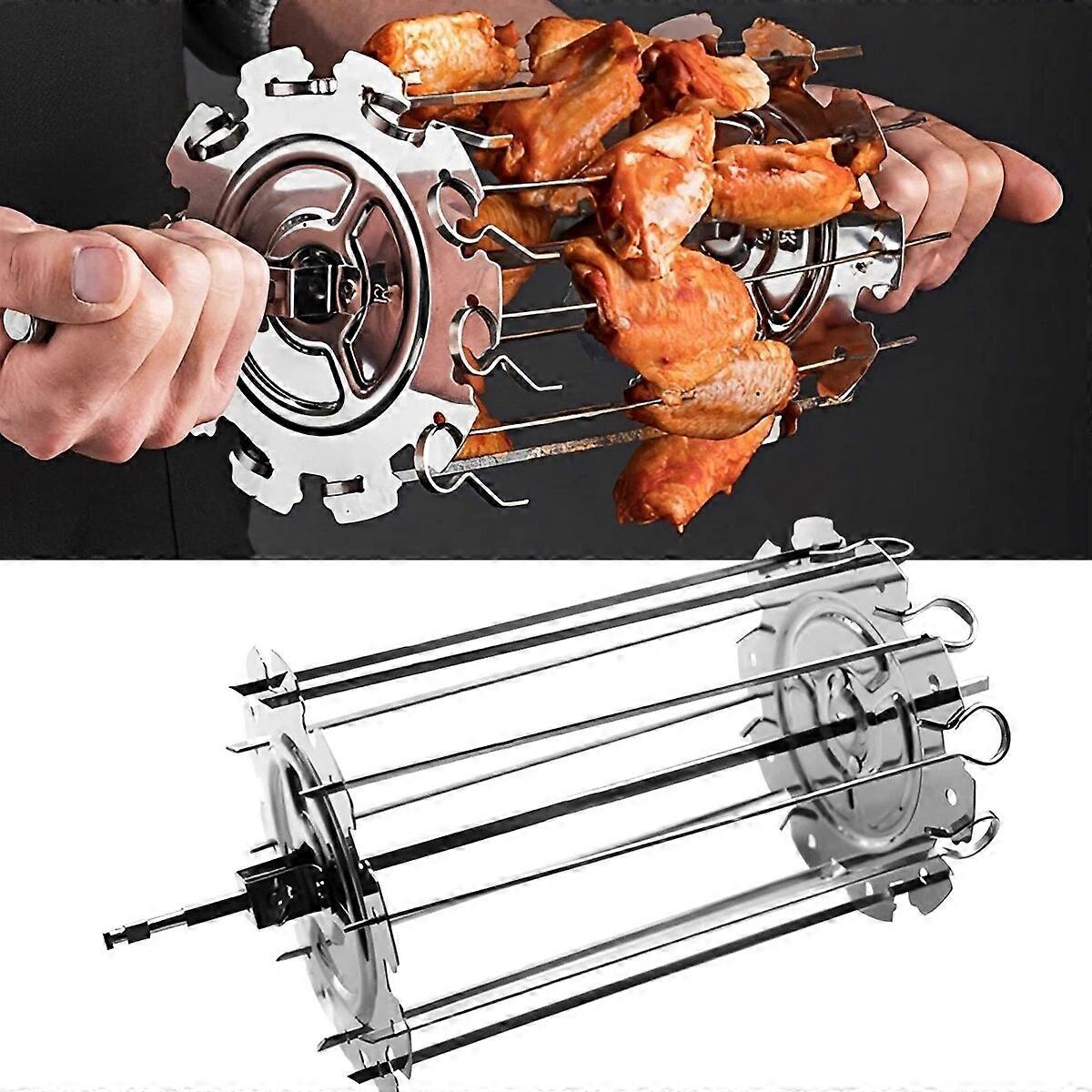 Oven Grill Cage Stainless Steel Meat Skewer Cage Non-Stick Kebab Maker ...