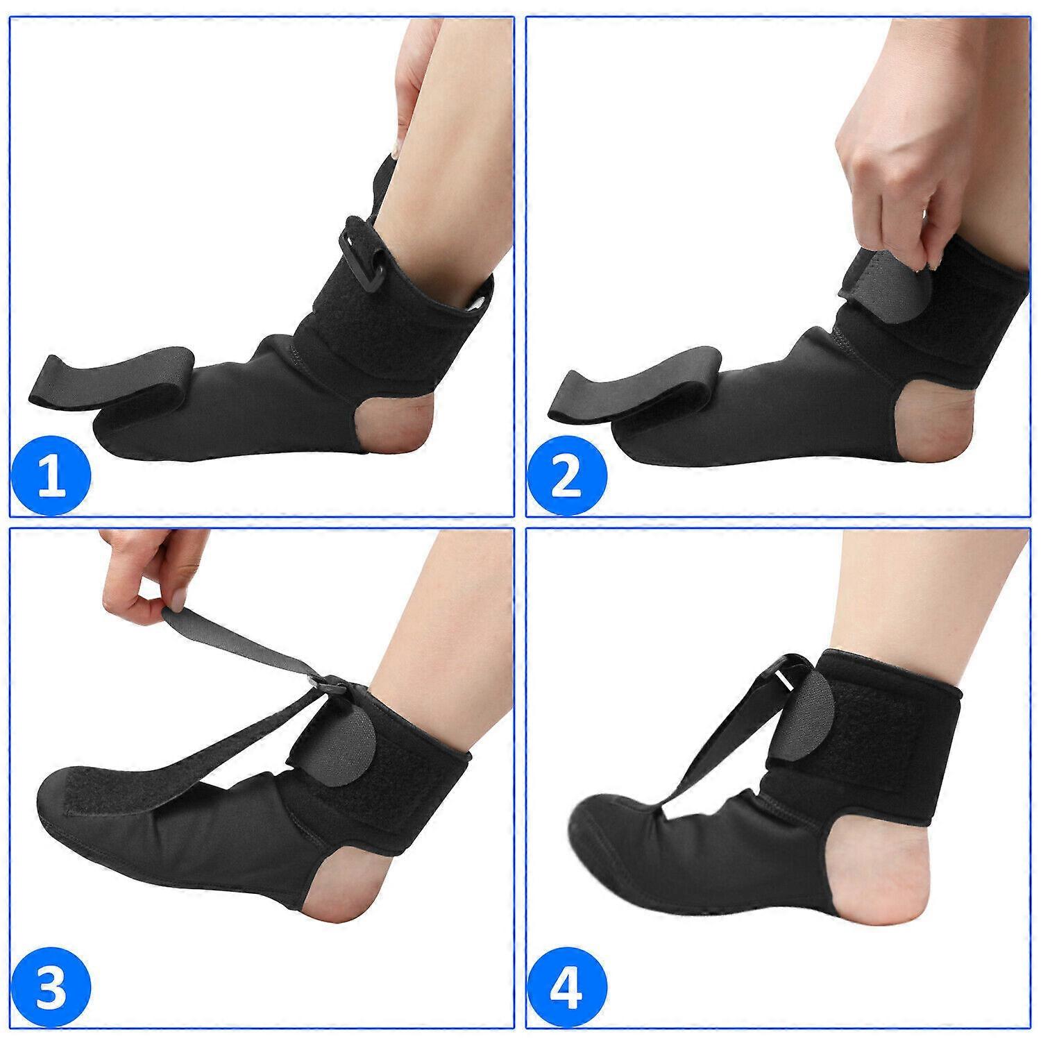 Adjustable Plantar Fasciitis Night Foot Splint Drop Orthotic Brace ...