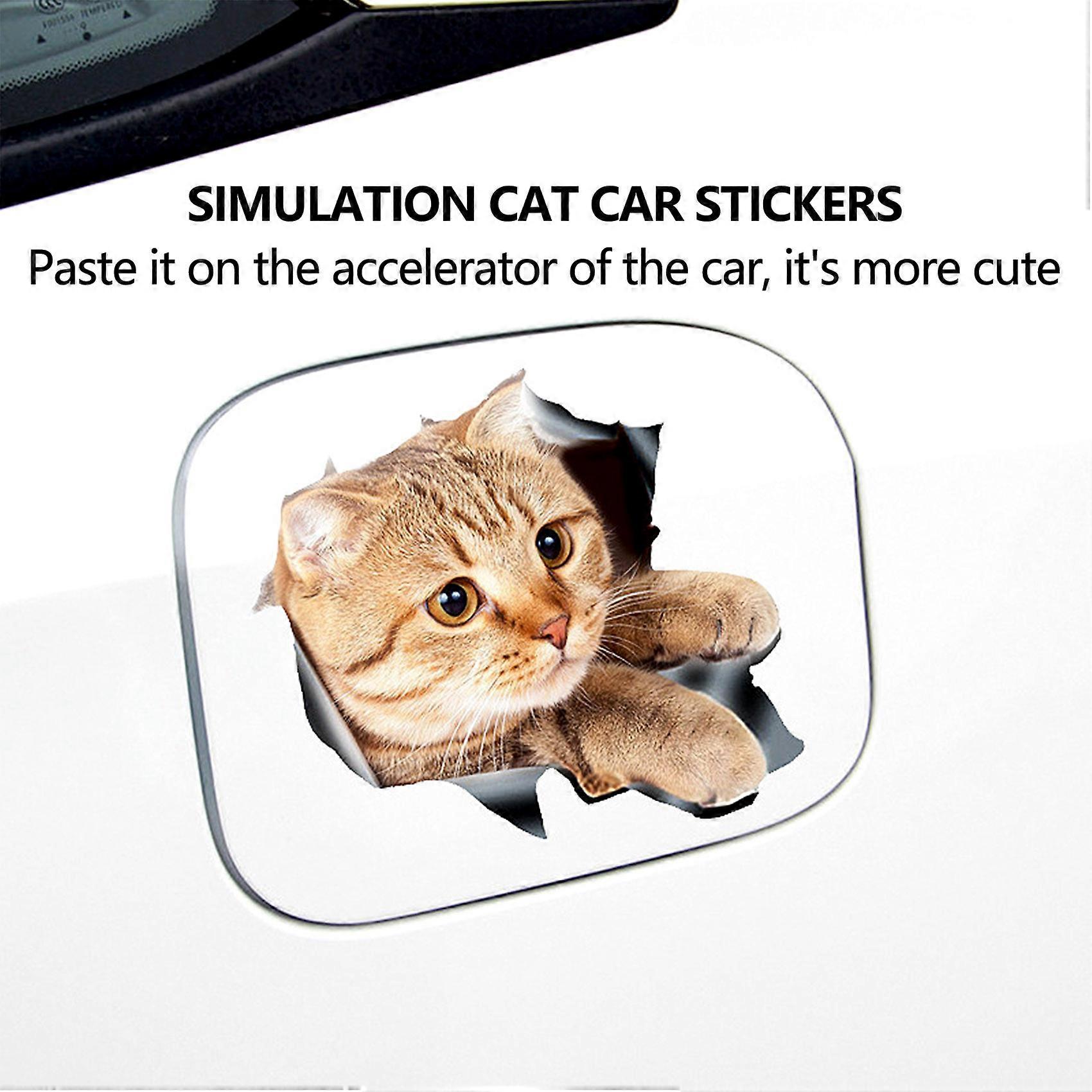 (4Pcs) 3D Cat Car Stickers Decal / Sticker for Window, Truck, Car ...