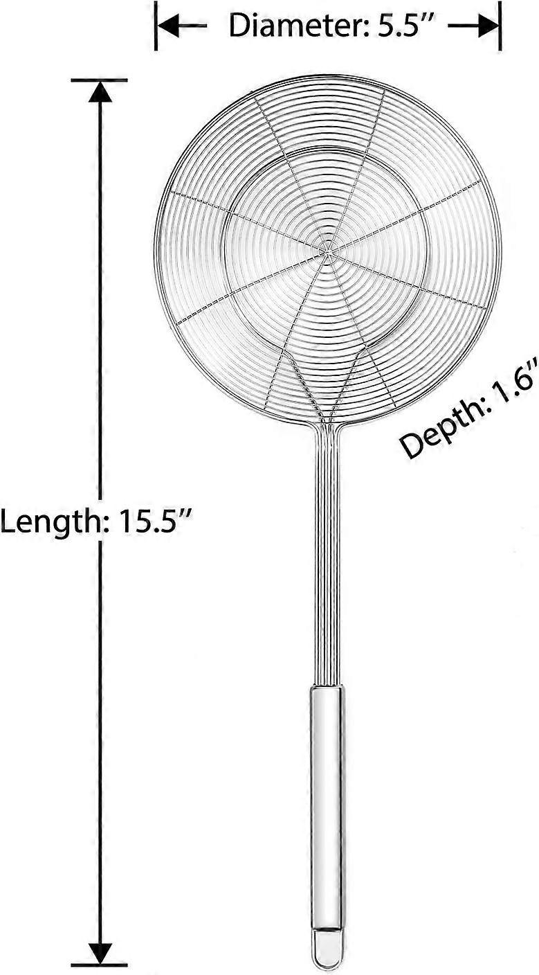 Solid Stainless Steel Spider Strainer Skimmer Ladle for Cooking and ...