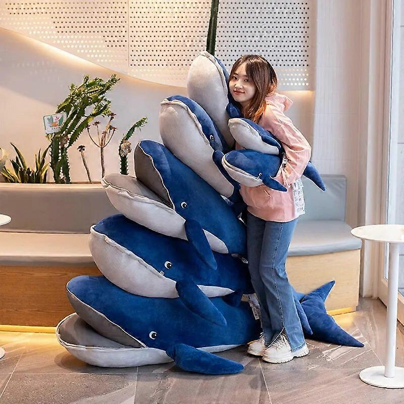 Blue Whale Doll Plush Toy Soft Aquatic Animal Plushie BLAVINGAD Mouth ...