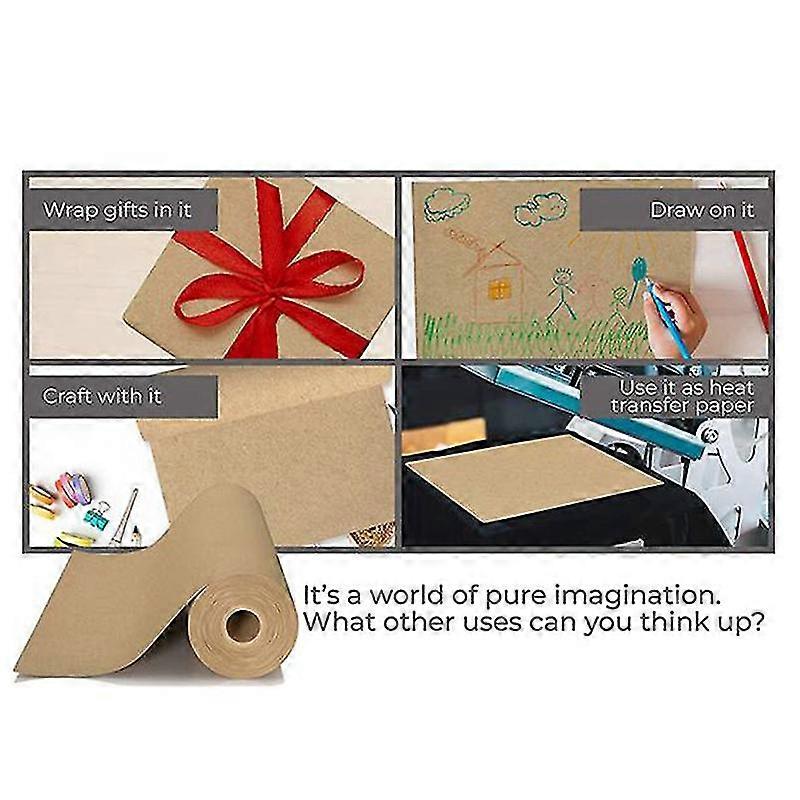 Kraft Paper Roll-perfect For Packing, Moving, Gift Wrapping, Shipping ...