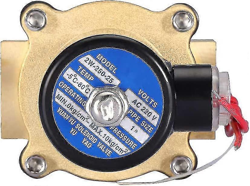 Dn25 1 "normally Closed Brass Electric Solenoid Valve, 220v Ac 1" Bidirectional Solenoid Valve ...