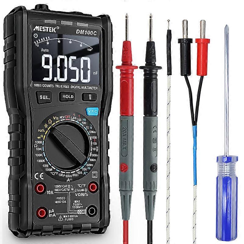 MESTEK DM100C True-RMS Digital Multimeter Button 10000 Count With ...