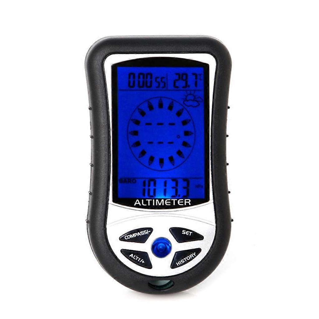 Upgraded 8 in 1 LCD Compass Barometer Thermo Temperature Clock Calendar ...