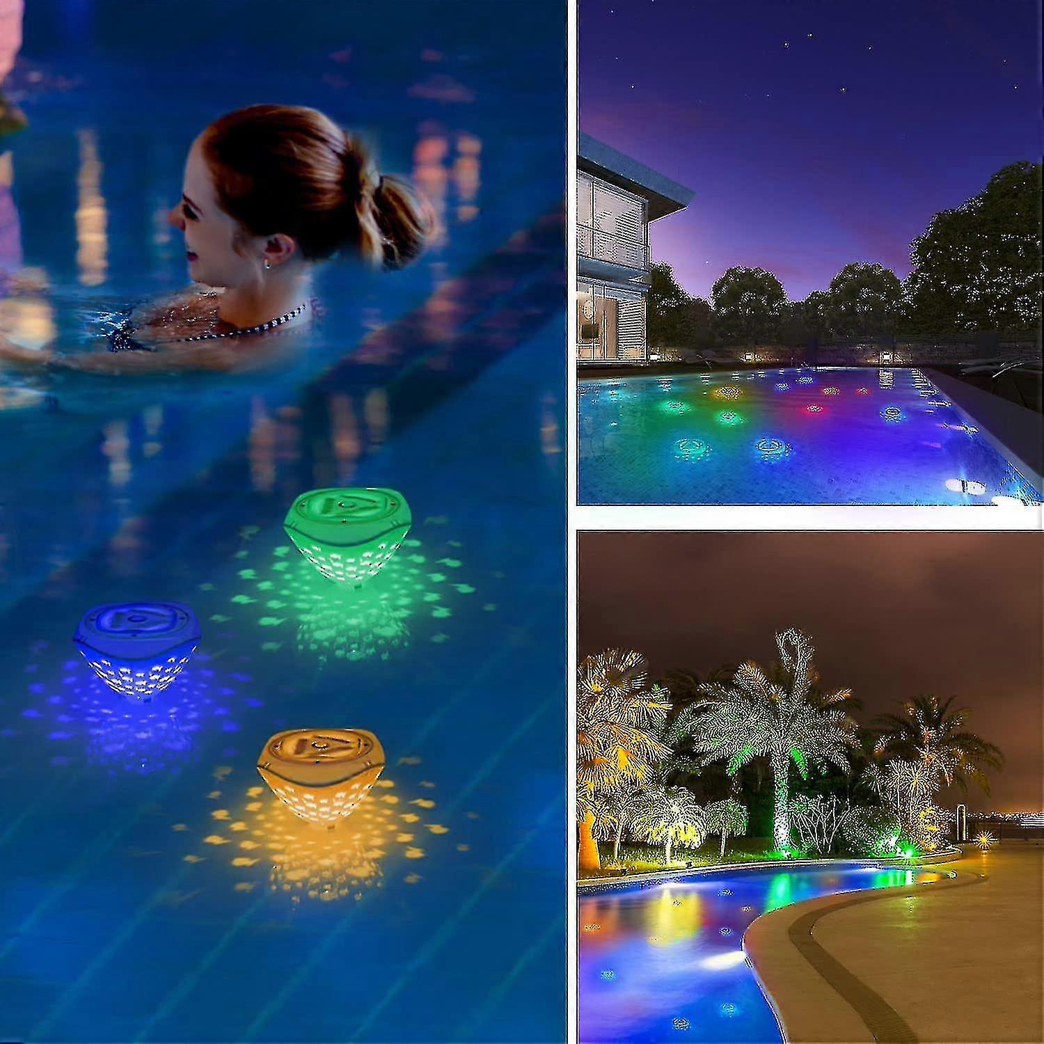 Bathtub Disco Light Waterproof Led Bath Lights Rgb Floating Underwater ...