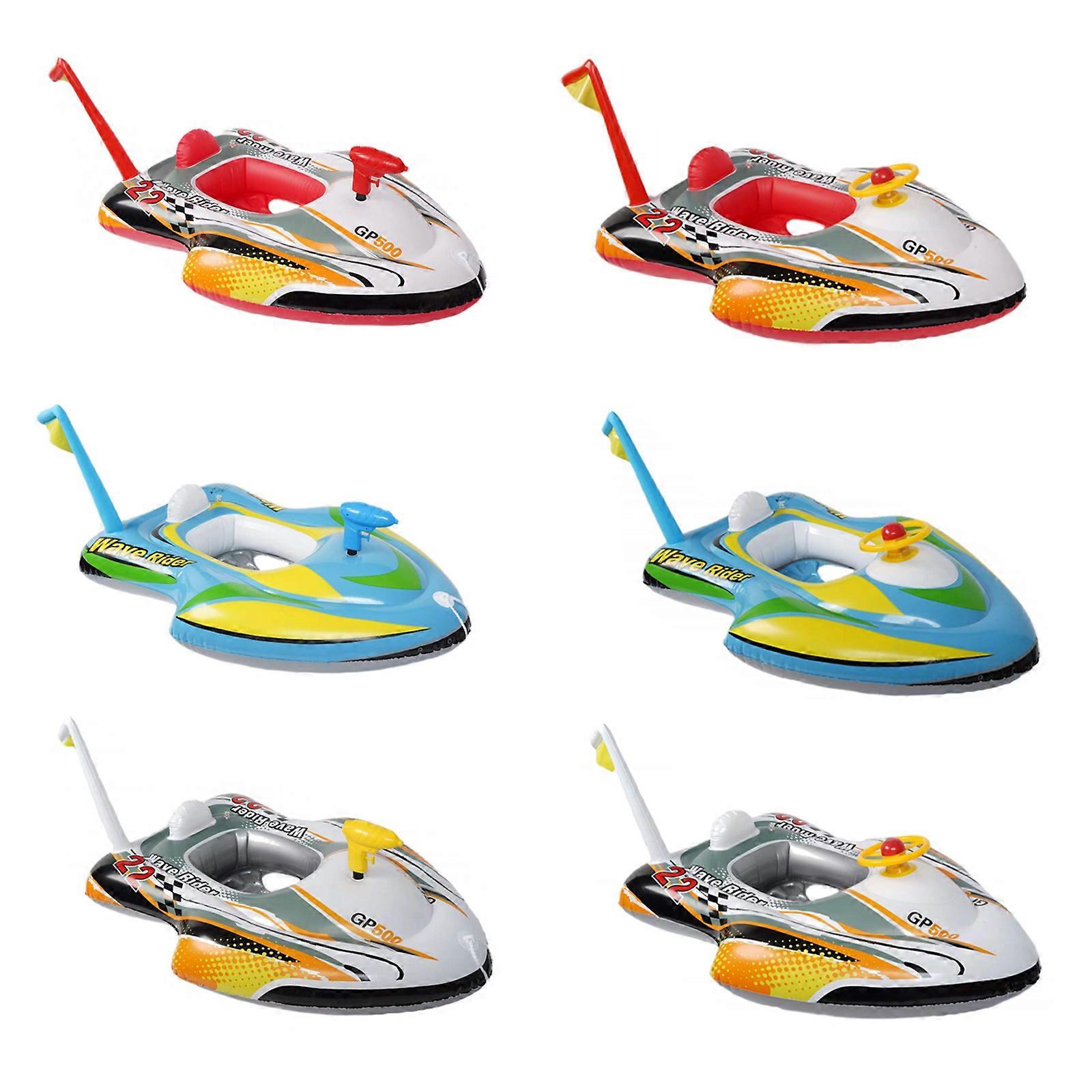 New Kids Inflatable Swimming Pool Water Ride On Boat Float Beach Raft ...