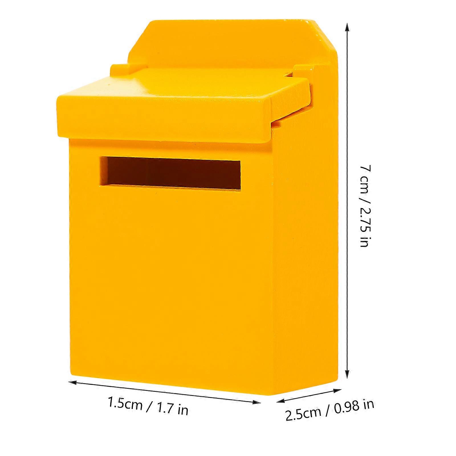 Mini Mailbox Model Miniature Mailbox Figurine Tiny Wooden Mailbox Mini ...