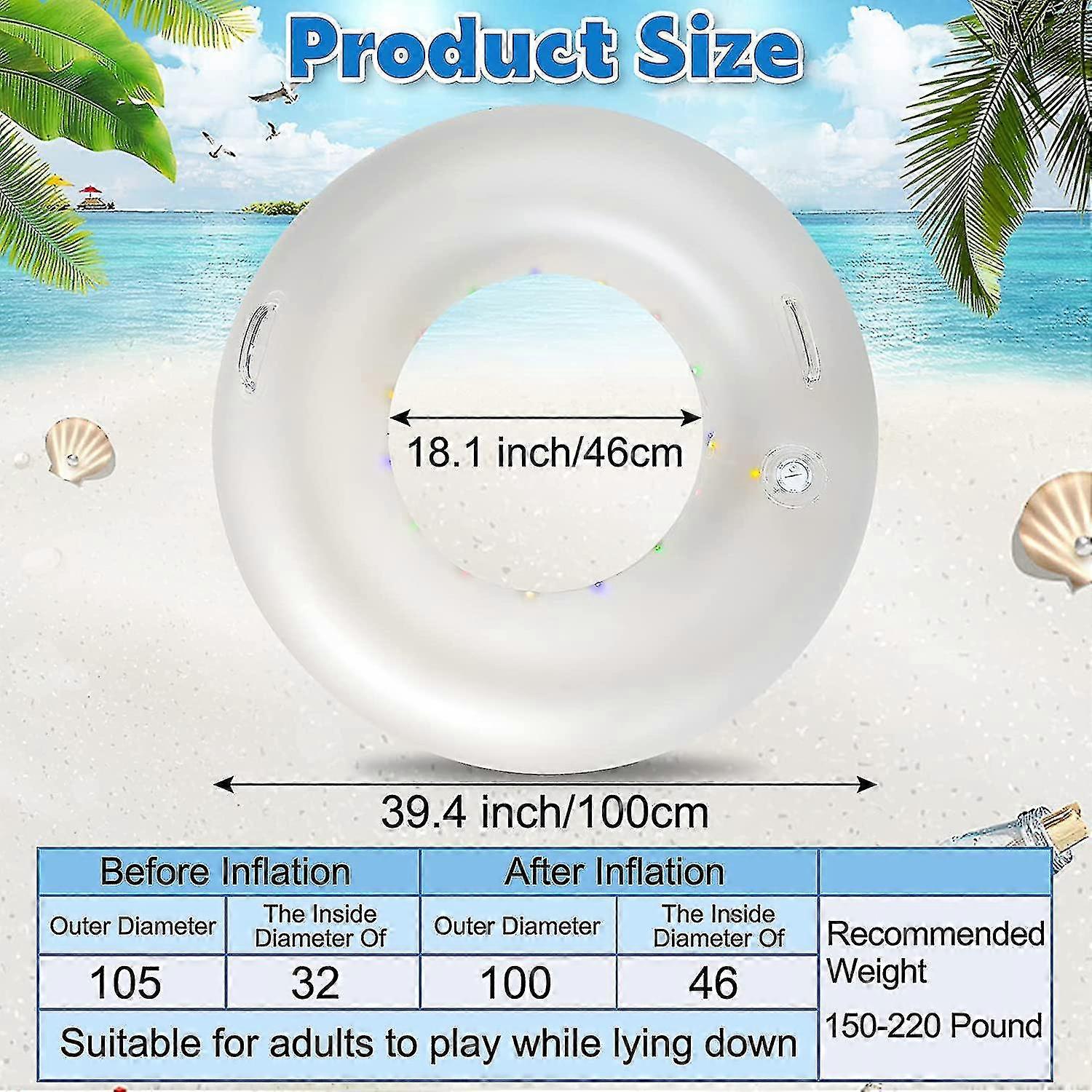 Inflatable Pool Floats, Pool Floats Adult, Pool Floaties Kids With ...