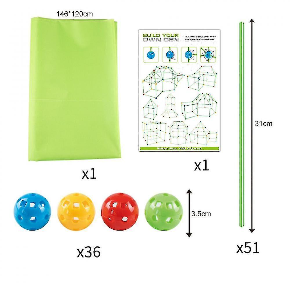 Venalisa Kids Construction Fort Building Kit 88 Pieces Ultimate Forts ...