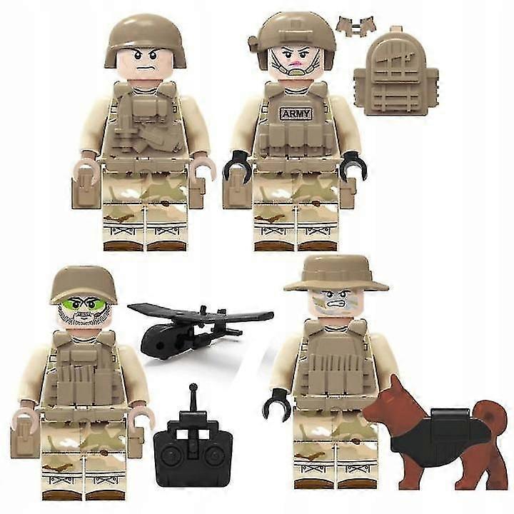 US military forces SEAL Soldiers 12 pcs building blocks kits for kids ...