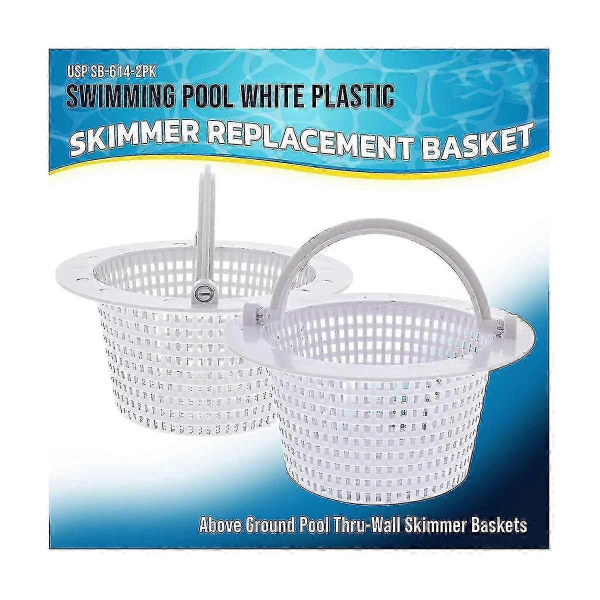 Swimming Pool Skimmer Replacement Basket With Handle, 2 Pack - Above ...