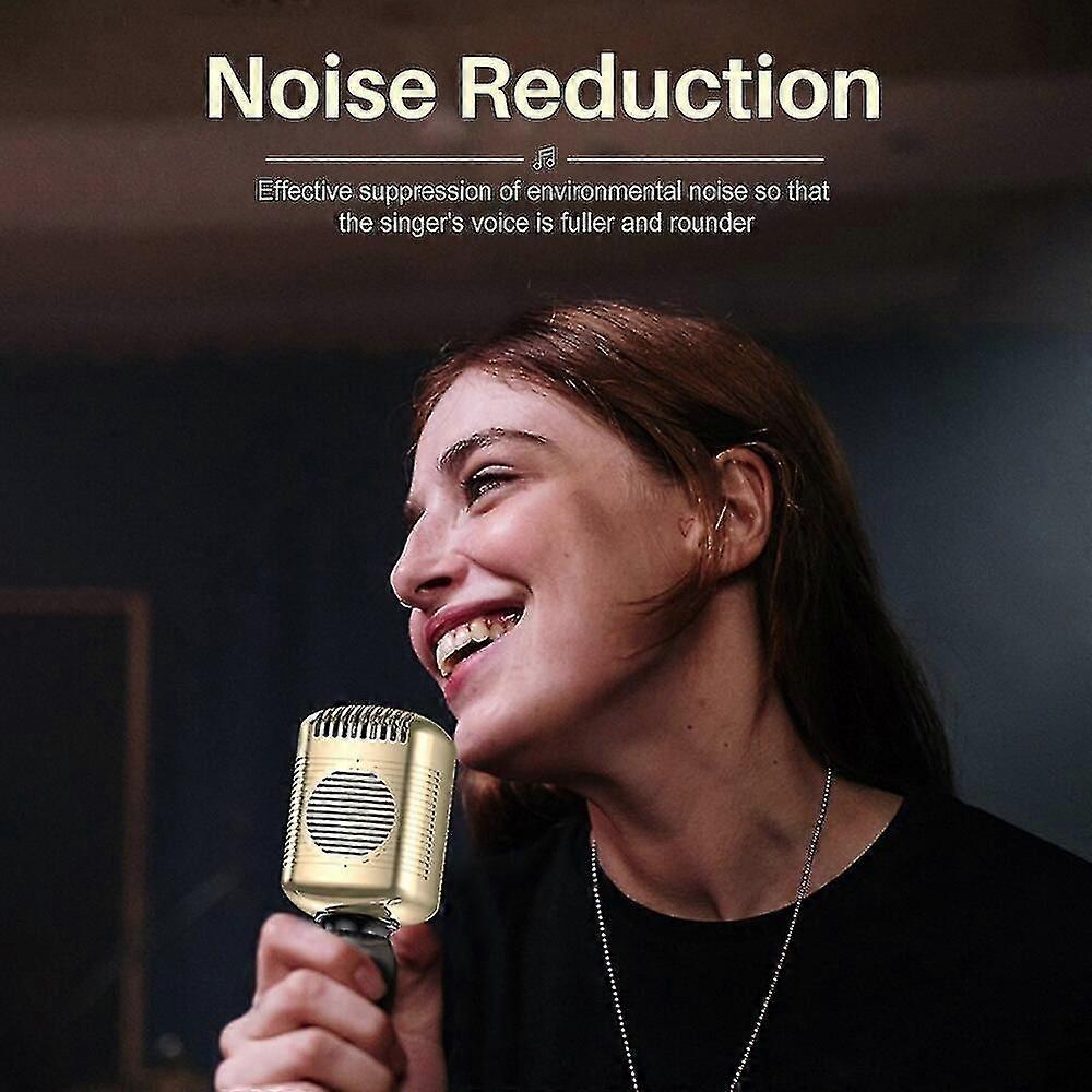 Km600 Wireless Retro Microphone Handheld Karaoke Mic Speaker Music ...