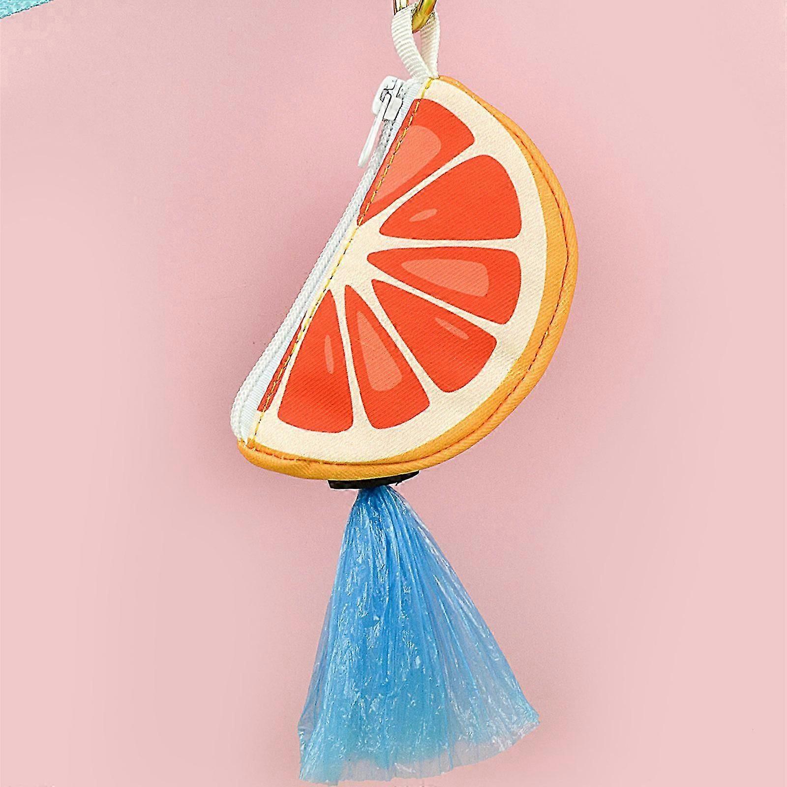 Pet Poop Bags Holder Convenient Fruit Print Zippered Dog Poop Bag ...