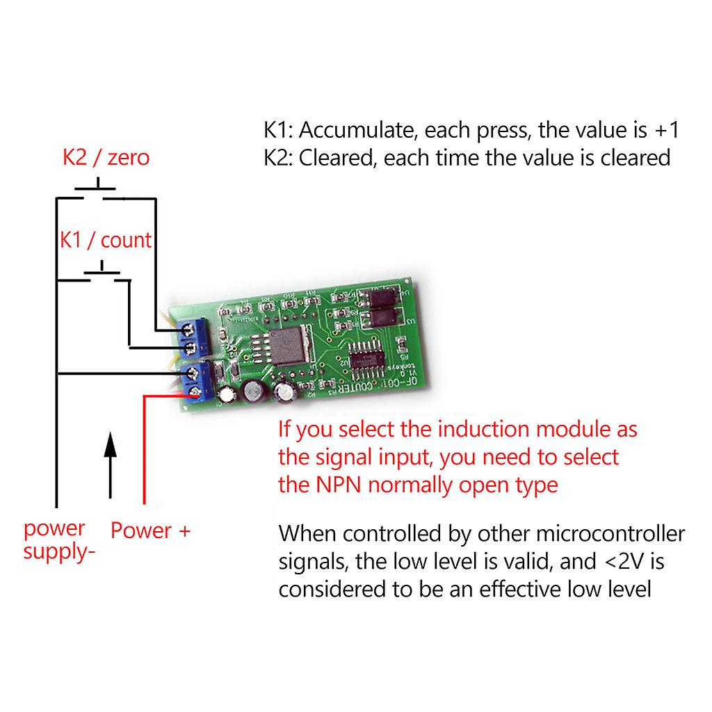 Digital Counter Dc 5v 12v 36v Trigger Counter Module Accumulator ...