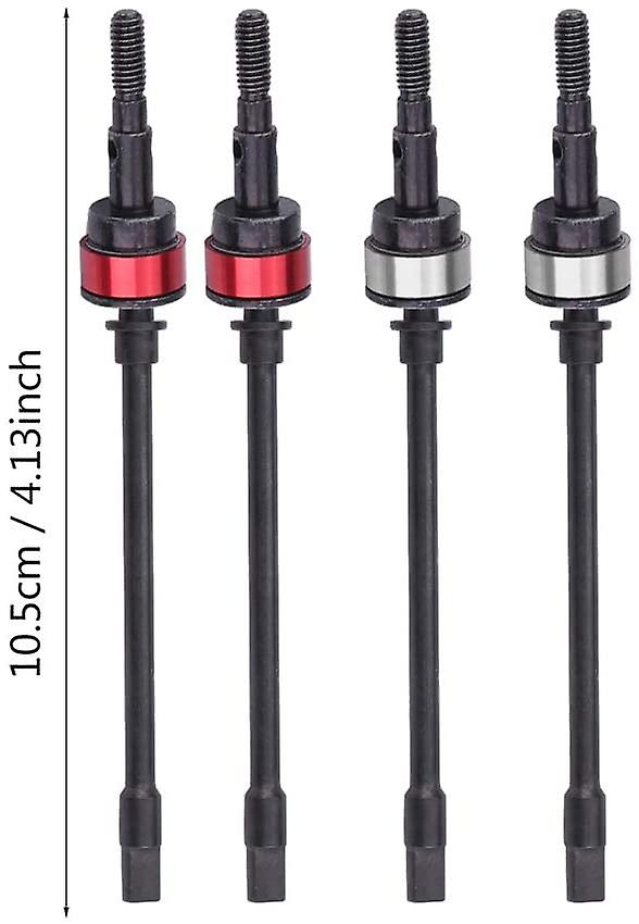 RC Car Drive Axle, 4 Pieces Hard Steel Front Axle Drive Axle for SCX10 ...