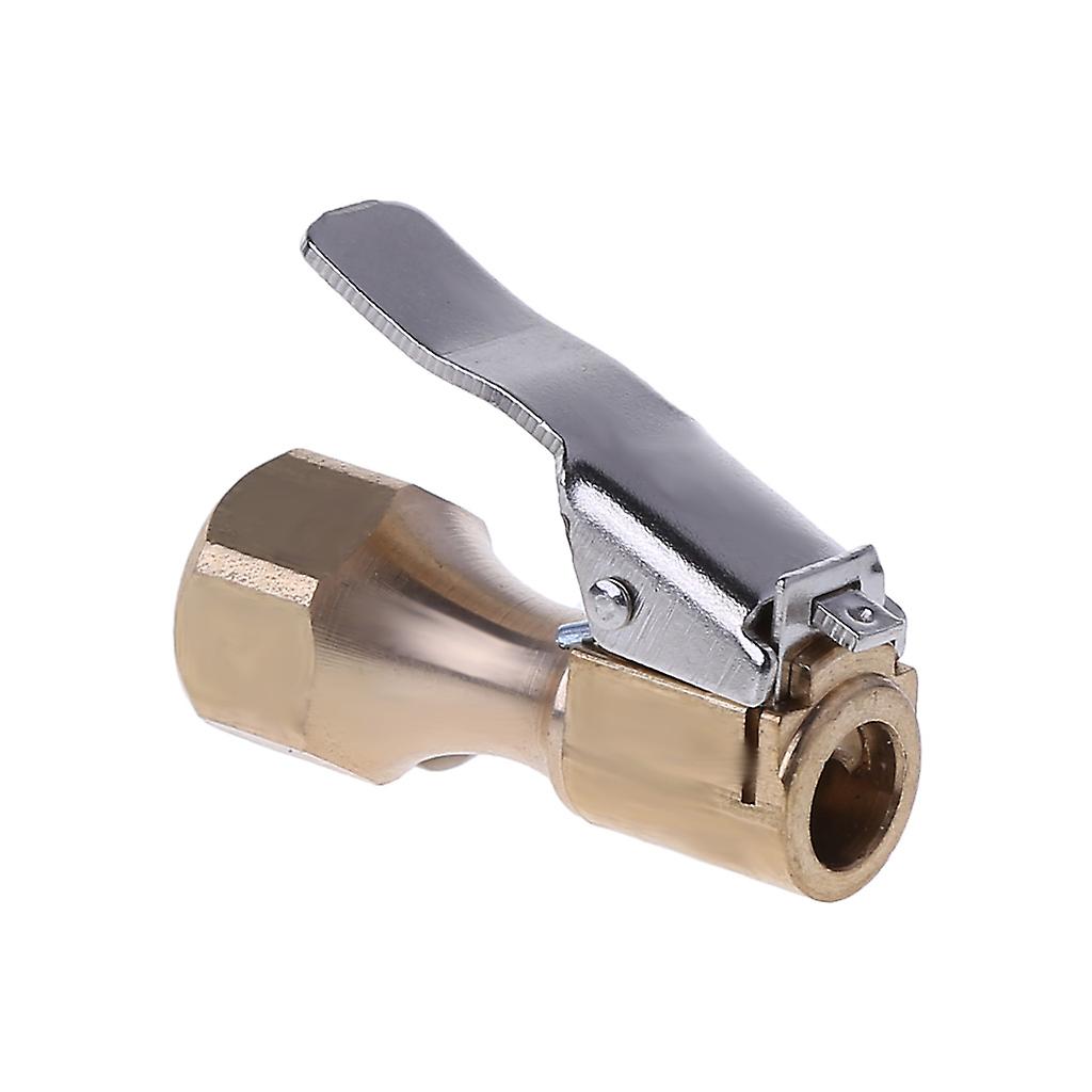 Auto Air Chuck Straight Lock on Tire with Clip for Inflator Gauge ...