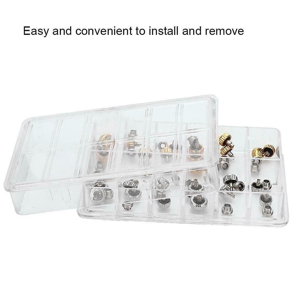 40PCS Watch Crowns Watch Waterproof Replacement Assorted Repair Tools ...