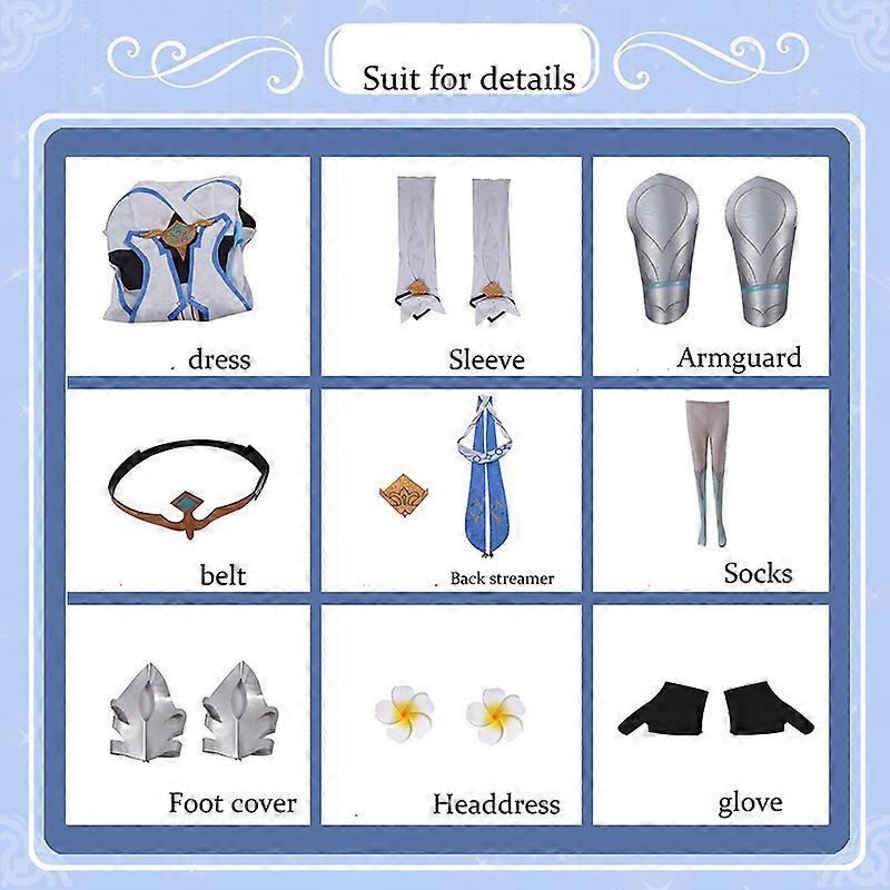 Genshin Impact Lumine Cosplay Dress Lumine Costume Women Girls Party ...