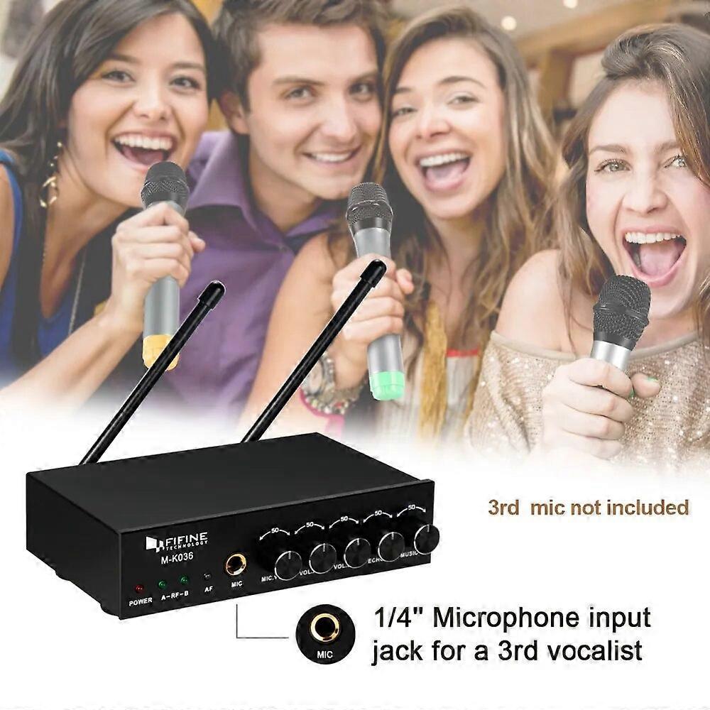 Uhf Dual Channel Wireless Handheld Microphone, Easy-to-use Karaoke ...