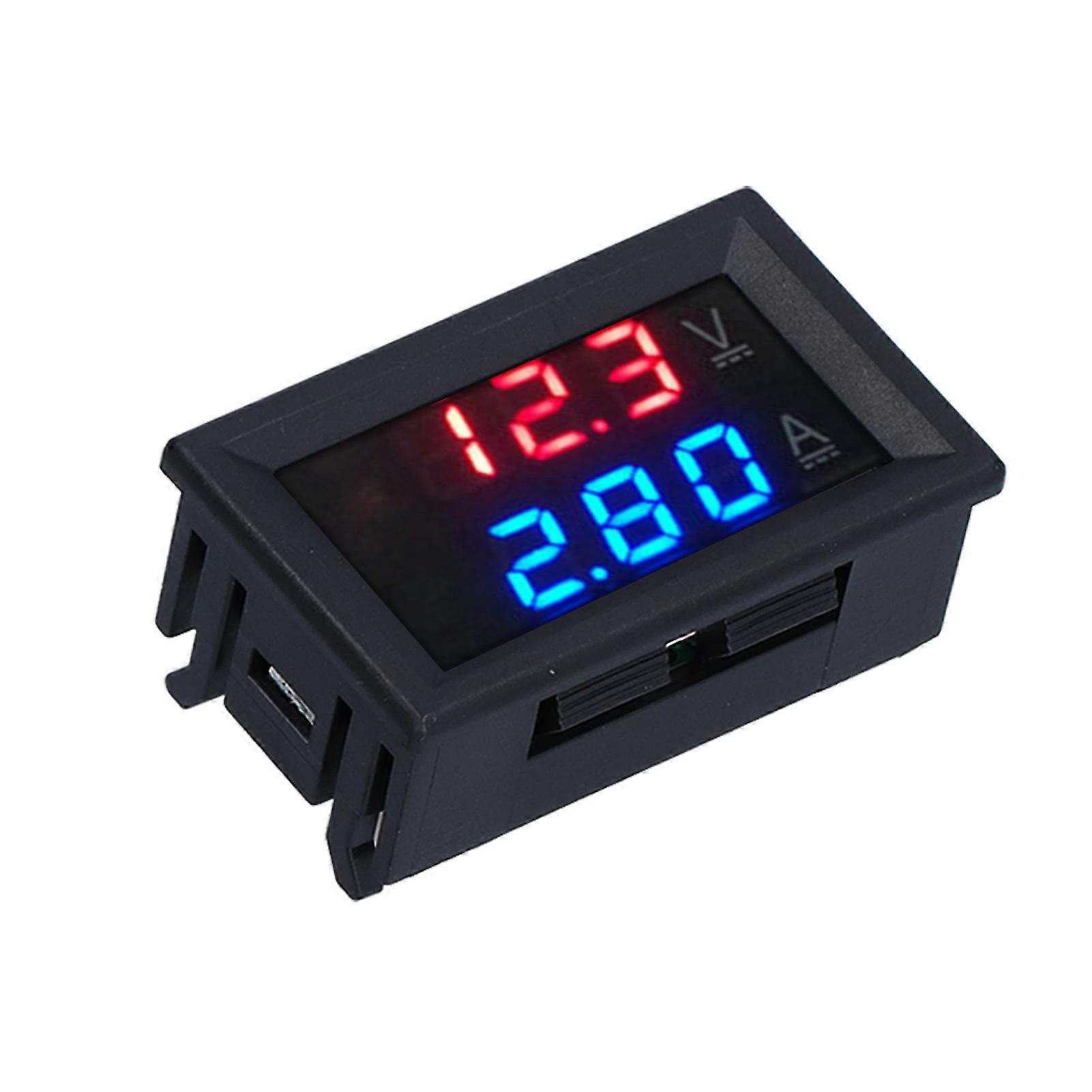 Digital Voltmeter Ammeter Dual LED Display Voltage Amperage Measurement ...