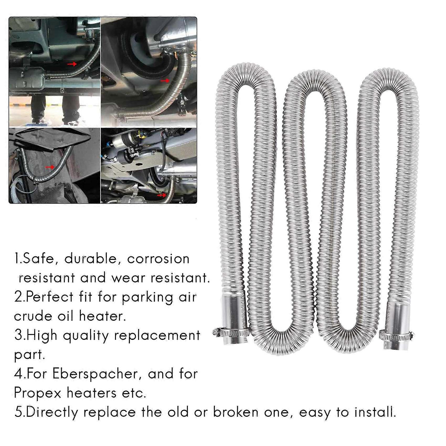200cm Car Air Parking Heater Exhaust Pipe with 2 Clamps Fuel Tank ...