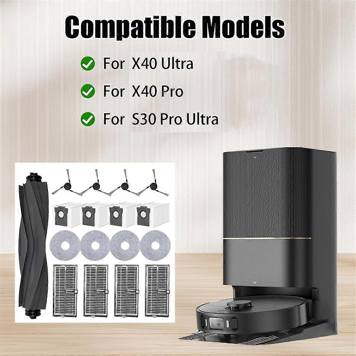 For X40 Ultra / X40 Pro / S30 Pro Ultra Vacuum Cleaner Main Side Brush ...