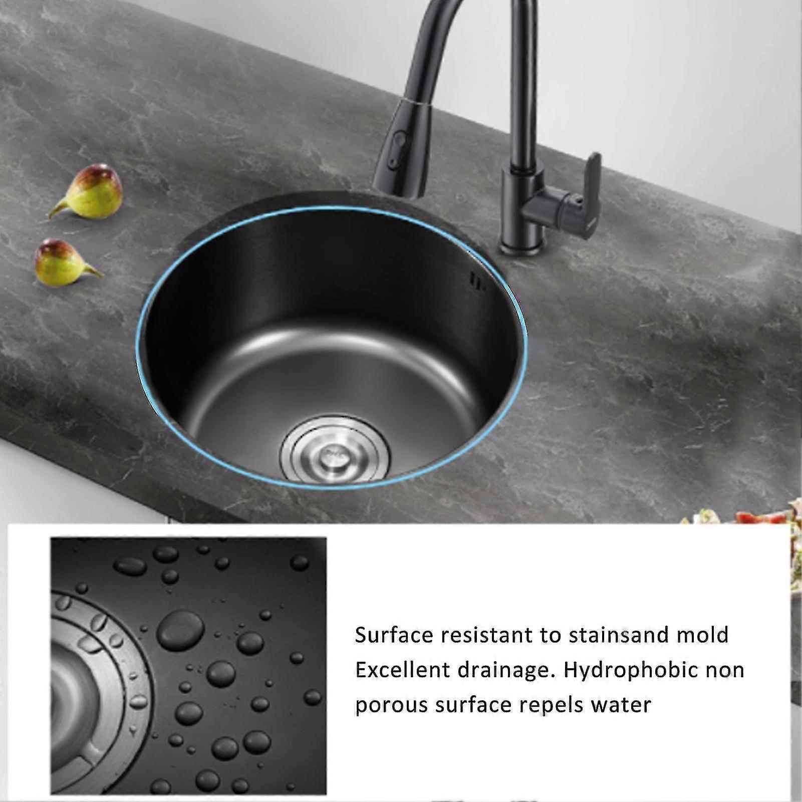 Stainless Steel Single Bowl Mini Round Kitchen Sink With Drain ...