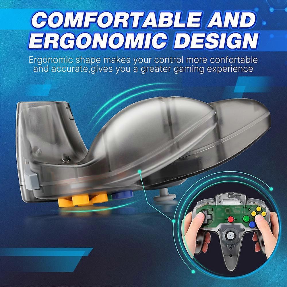 Lot1/2 USB N64 Controller,PC Gamepad Joystick for Windows MAC Linux Raspberry Pi Genesis Project ...