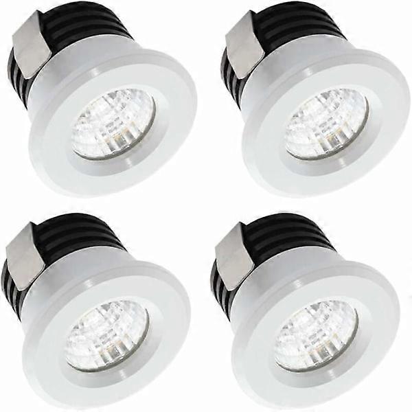 Set of 4 Mini LED recessed spotlights 3 W Warm white, Mini LED ...