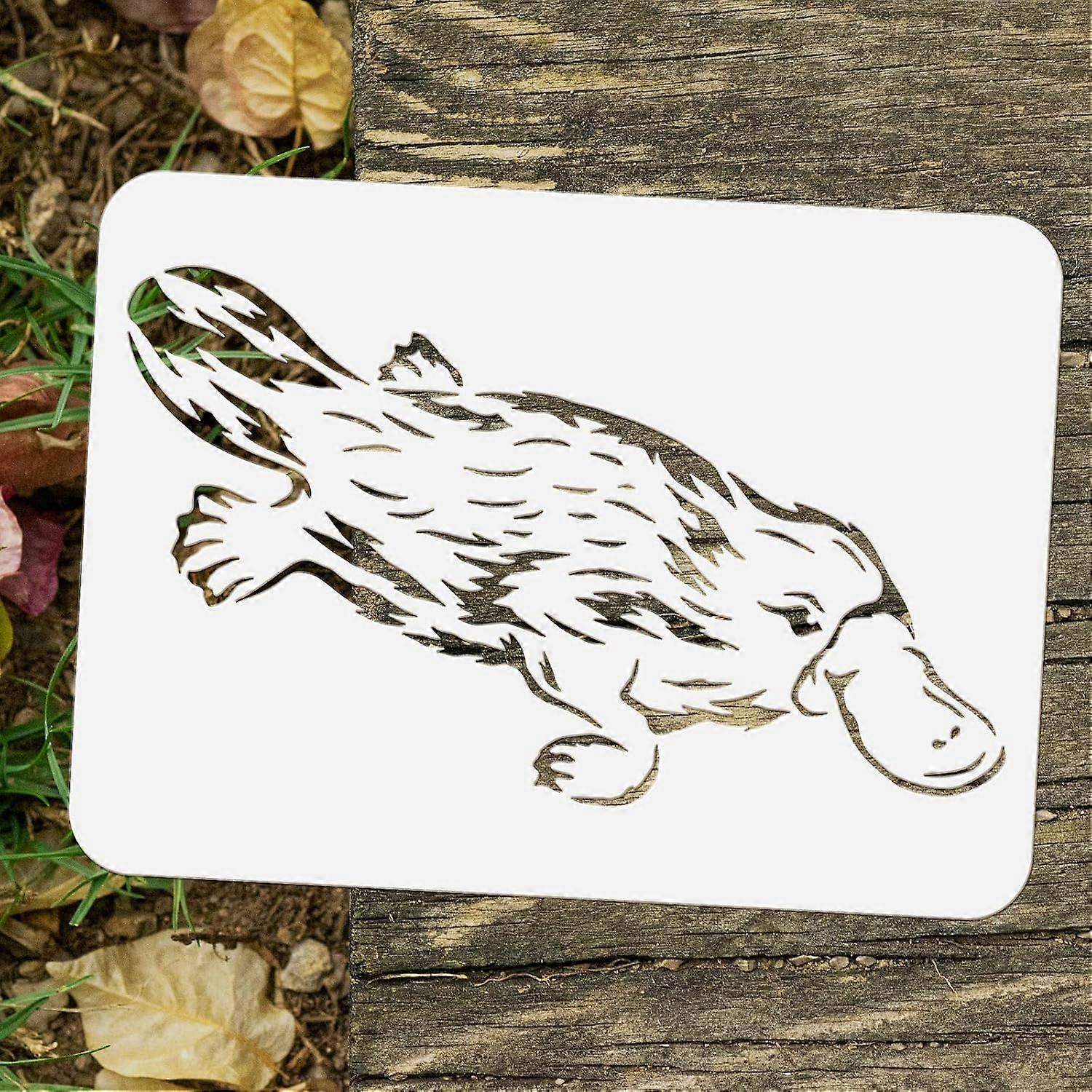 Platypus Stencil 8.3x11.7inch Reusable Platypus Pattern Drawing ...