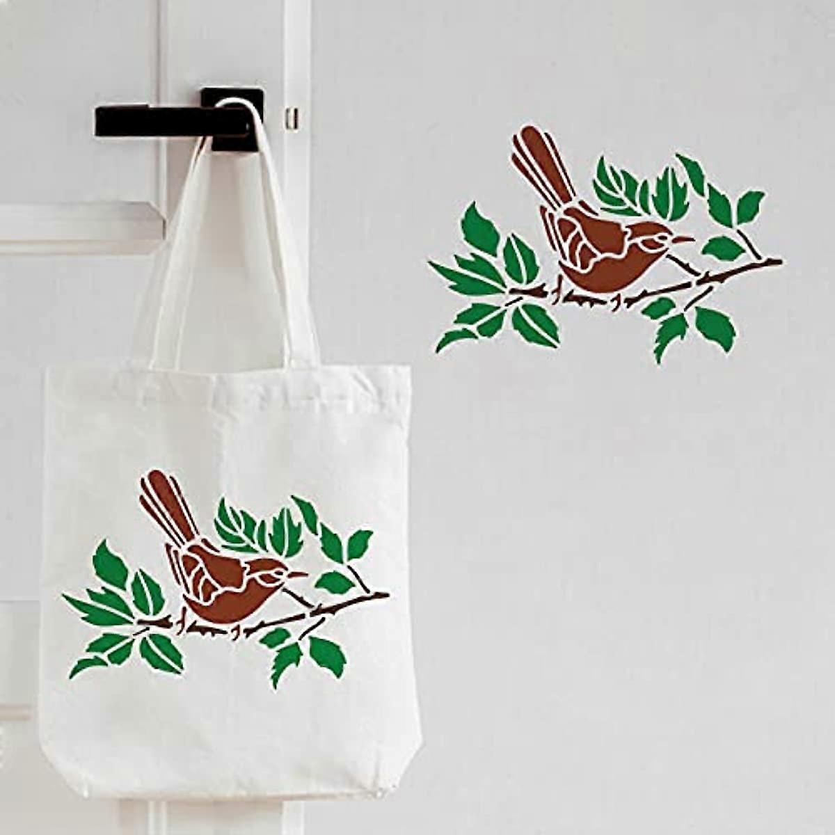 Bird Tree Branches Stencils Wall Decoration Template Plastic Bird ...