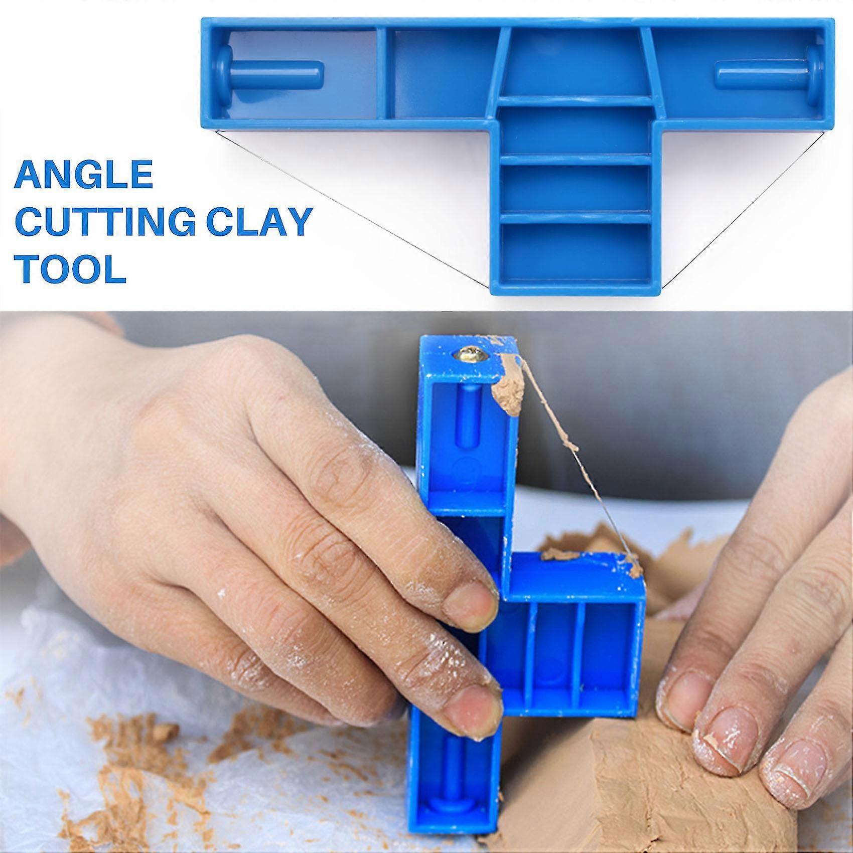 2Pc Angle Cutting Clay Tool and Wire Bevel Cutter Clay Trimming Tool ...