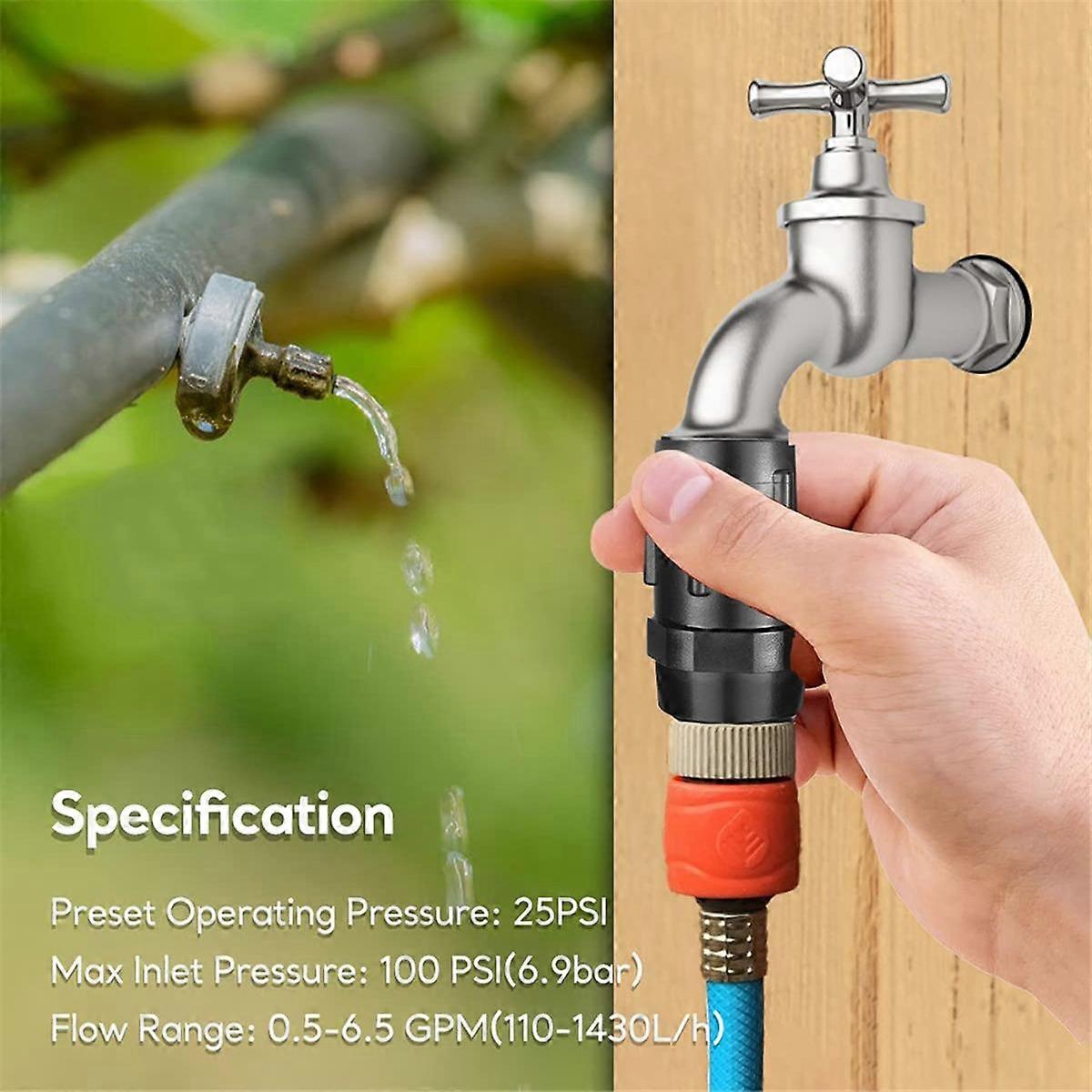 Drip Irrigation Pressure Regulator 25 PSI 3/4 Inch Hose Thread Drip ...