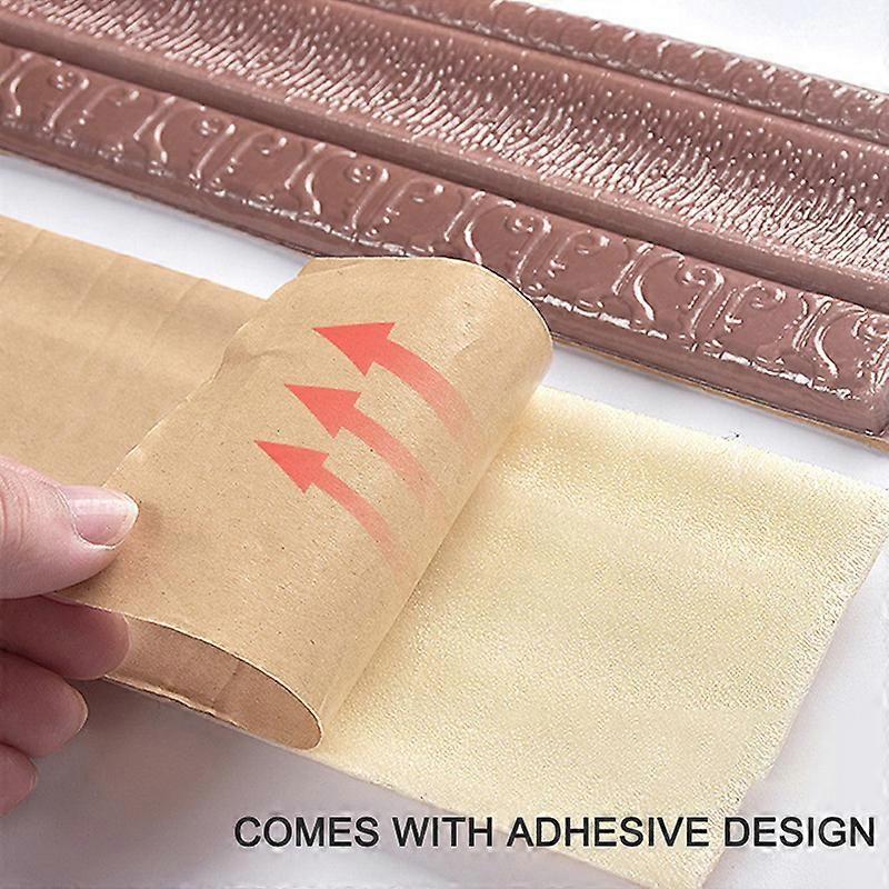 3D Foam Wall Edge Strip Stickers Self-Adhesive Waterproof Baseboard ...