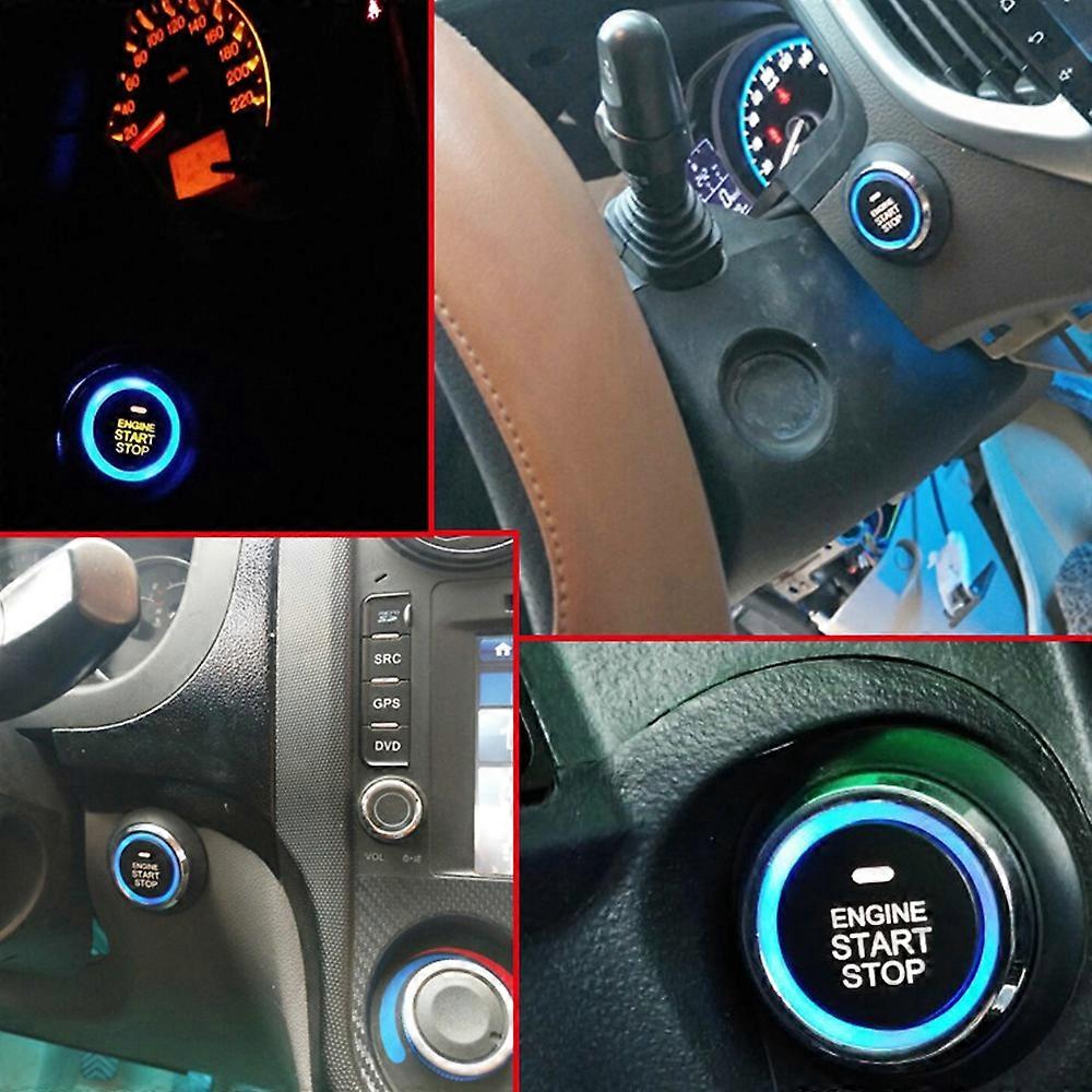 Car Engine One-Key Start-Stop Button System PKE Keyless Entry System ...