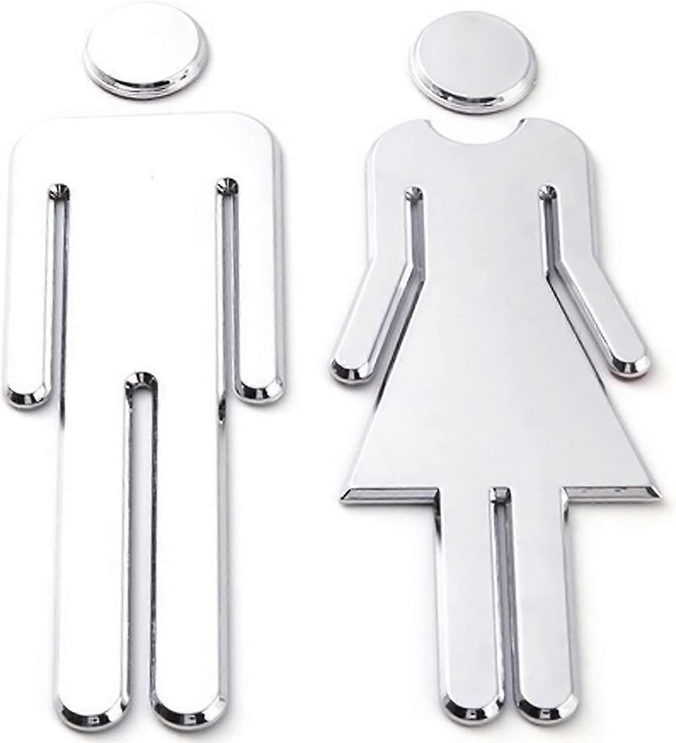 Toilet Stickers, 12x4cm, Toilet Signs of Men and Women Symbols, Easy to ...