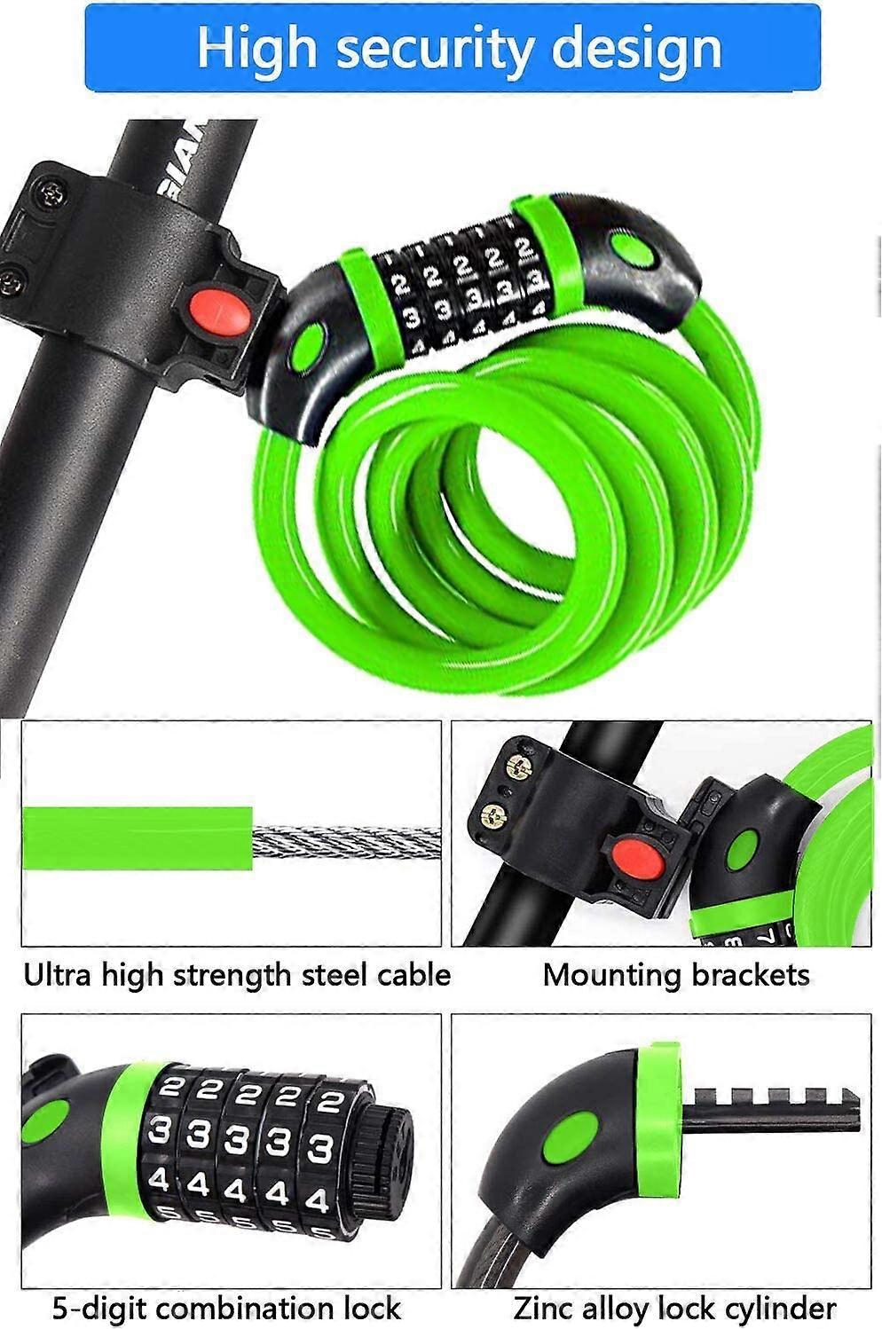 Bike Lock, Bike Lock Long 120cm x 12mm, Cable Lock for Bike Scooter ...