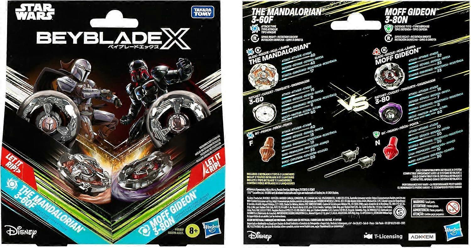 Beyblade X - The Mandalorian 3-60F (Attack) vs Moff Gideon 3-80N ...