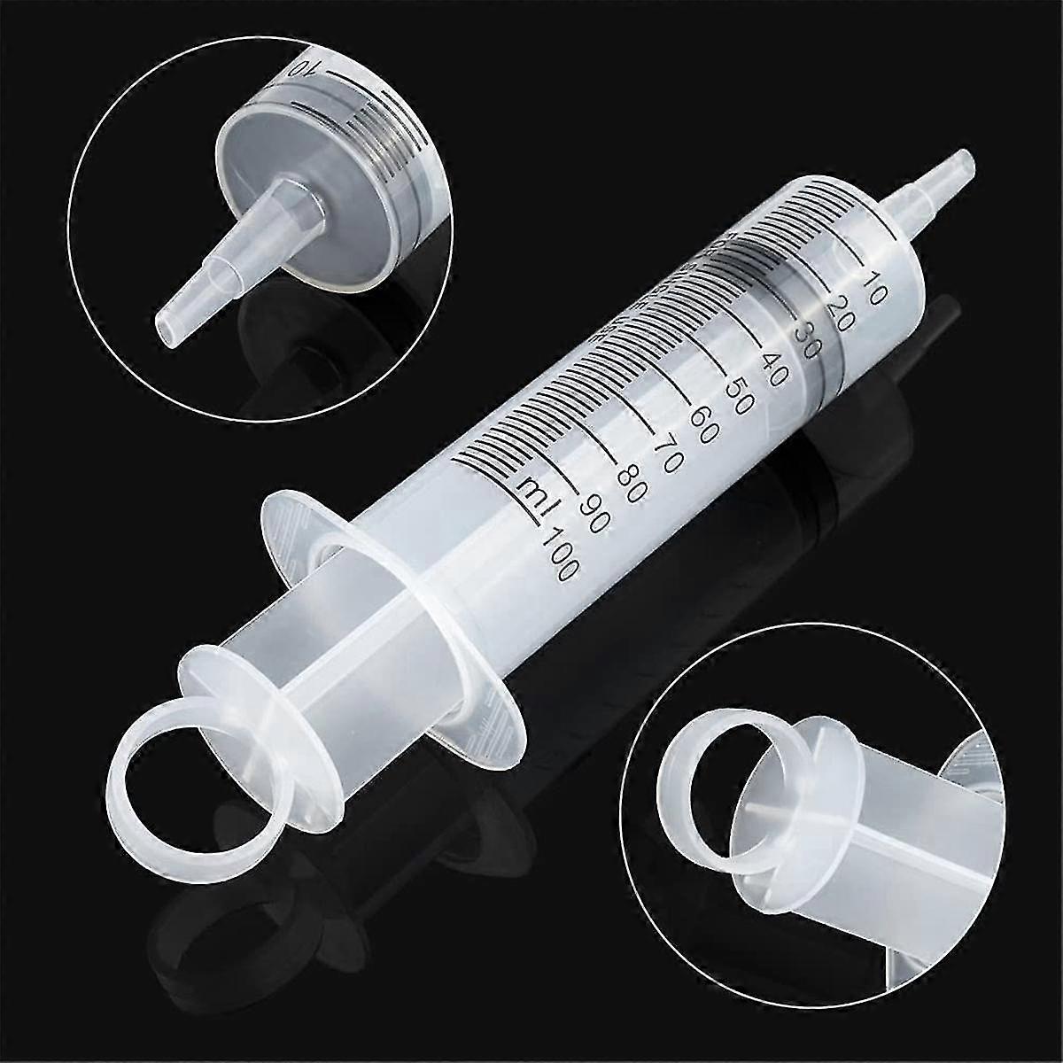 4 Pack 100ml Syringe With Cap, Individually Sterile Sealed Plastic ...